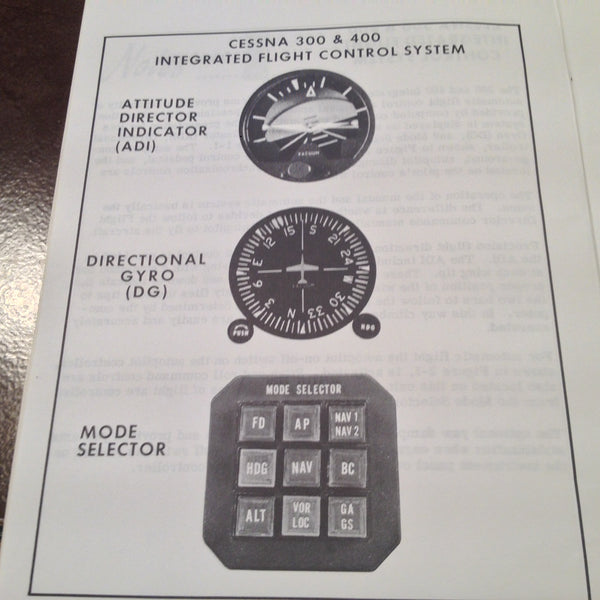 Cessna ARC 300 & 400 IFCS Integrated Flight Control Owner's Manual. – G's Plane Stuff