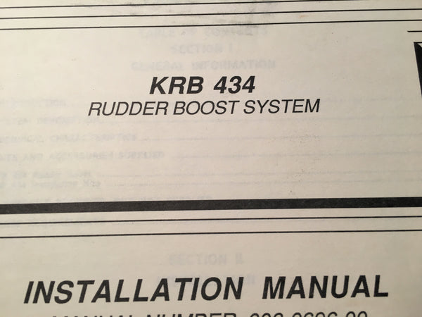 King KRB-434 Rudder Boost System Install Manual. – G's Plane Stuff