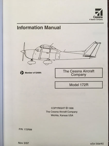 Cessna Aircraft Company 172R Skyhawk Pilots Information Manual. – G's Plane Stuff