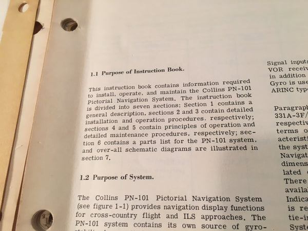 Collins PN-101 Service Manual. – G's Plane Stuff