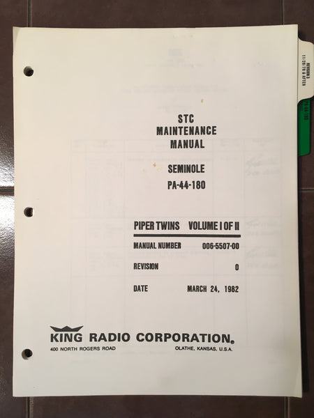 KFC 200 autopilot in Piper Seminole PA-44-180 STC Service Manual. – G's ...