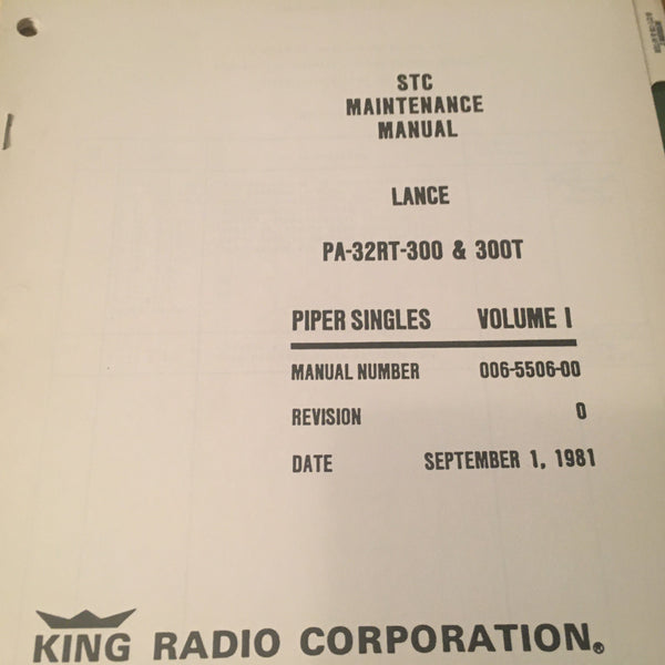 KFC 200 autopilot in Piper Lance PA-32RT-300 & PA-32RT-300T Service Ma ...