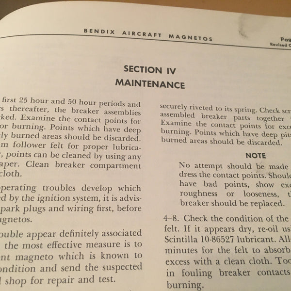 Bendix S-200 Flange Mounted High Tension Magnetos Install, Service & O ...