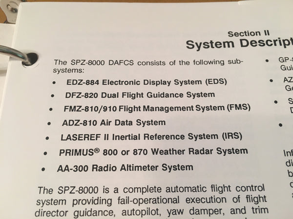 Honeywell SPZ-8000 IFCS in Gulfstream IV Pilot's Guide Manual. – G's ...