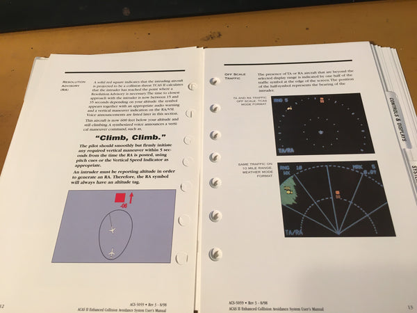 AlliedSignal TCAS II & ACAS II Pilot's Guide Manual. – G's Plane Stuff
