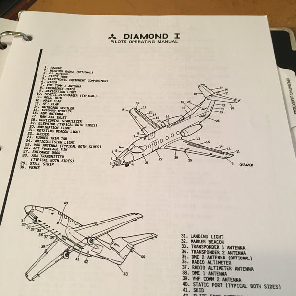 Mitsubishi MU-300 Diamond 1 Airplane Flight Manual. – G's Plane Stuff