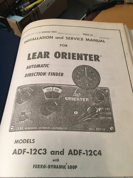 Lear Orienter ADF-12C3 & ADF-12C4 Install-Service Manual. – G's Plane Stuff