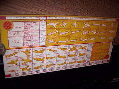 1953 US Military Jet Data Chart. – G's Plane Stuff