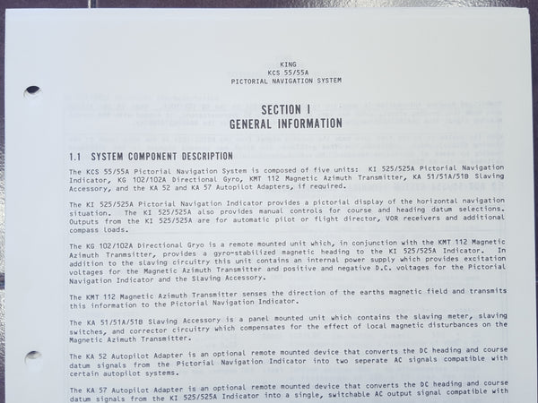 Bendix/King KCS-55 and KCS-55A Compass System Install Manual. – G's ...