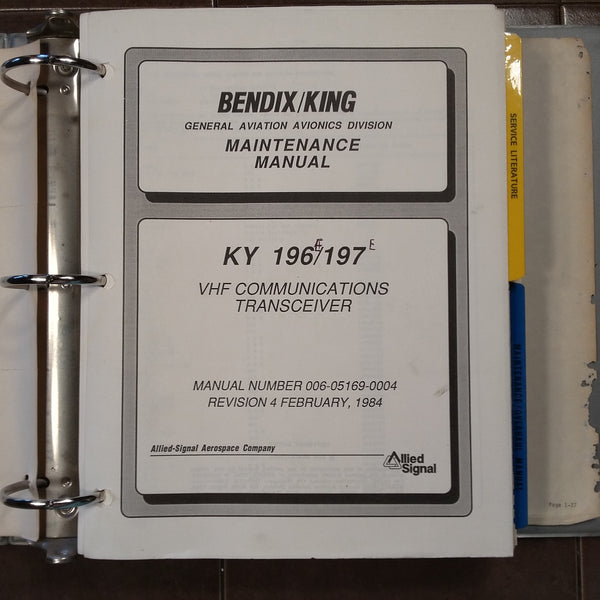 King KY-196, KY-196E, KY-197, KY-197E Service Manual. – G's Plane Stuff