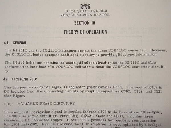 King KI 201C, KI-211C & KI-212 Service manual. – G's Plane Stuff