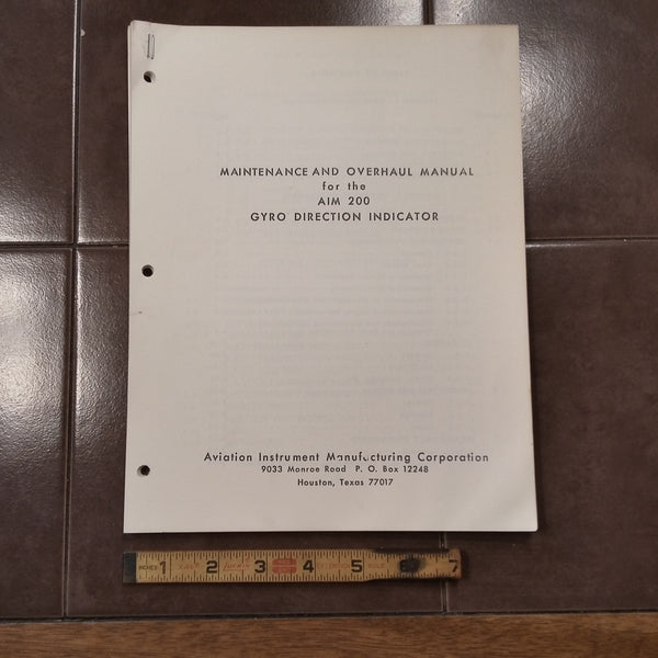 AIM Directional Gyro 200 & 200E Maintenance & Overhaul Manual. – G's ...