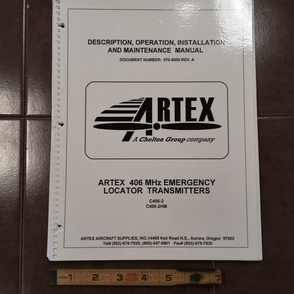 Artex C406-2 & C406-2HM ELT Operation, Installation & Maintenance Manu ...