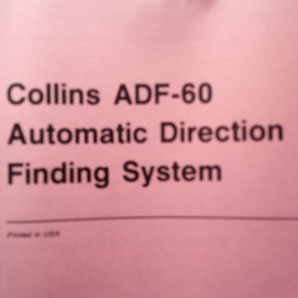 Collins ADF 60 install manual. – G's Plane Stuff