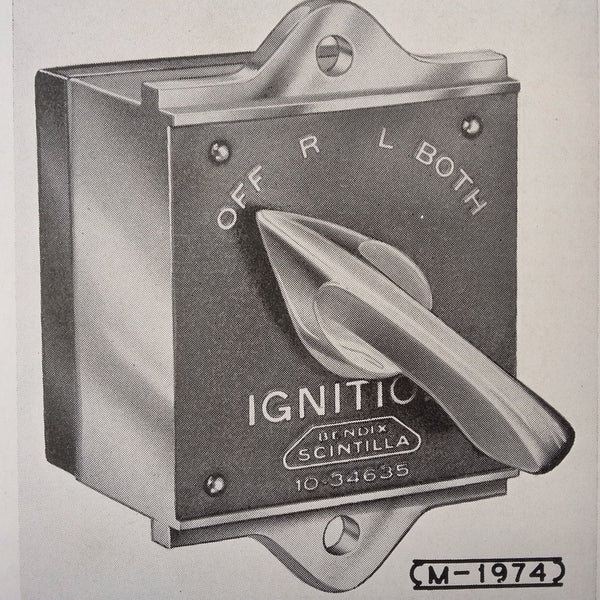 Bendix Scintilla Aircraft Ignition Switch 10-34635 Service Instruction ...