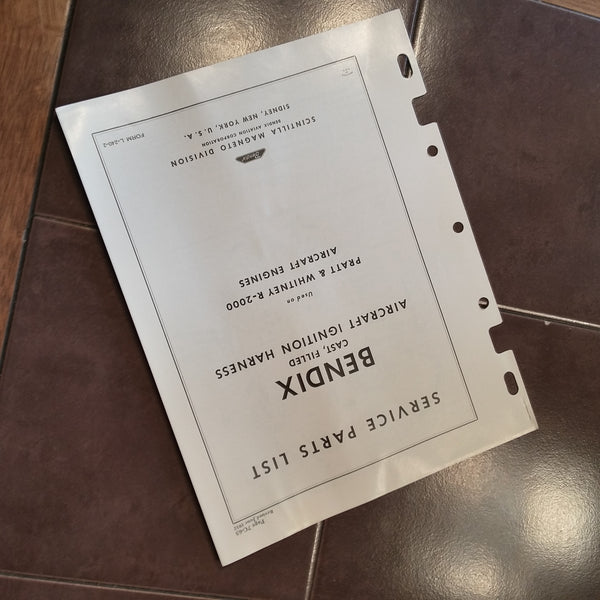 Bendix Scintilla Ignition Harness on Pratt Whitney R-2000 Parts Lists ...