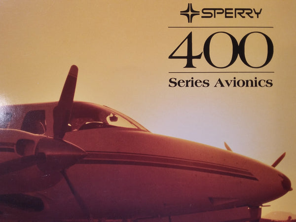 Sperry 400 Avionics Original Sales Brochure, Tri-Fold, 8.5 x 11". – G's ...