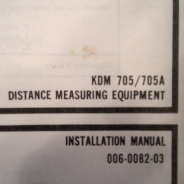 King KDM-705 and KDM-705A DME Install Manual. – G's Plane Stuff