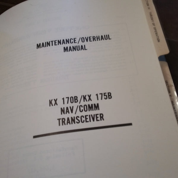 King KX-170A, KX-170B, KX-175, KX-175B, KY-195/B Maintenance Overhaul ...