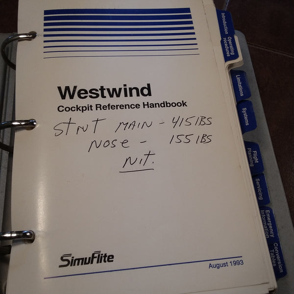 Simuflite Westwind Cockpit Reference Handbook. – G's Plane Stuff