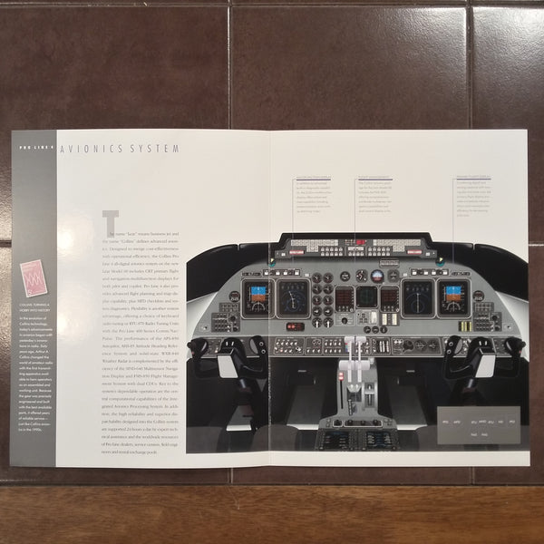 Original Rockwell Collins Pro Line 4 in Lear 60 Brochure, 4 page, 8.5 ...