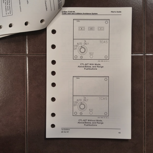 Collins TCAS-94 Pilot's Guide. – G's Plane Stuff