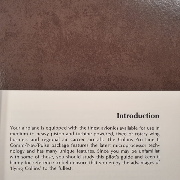 Collins Pro Line II Com, Nav , ATC, ADF & DME Pilot's Guide. – G's ...