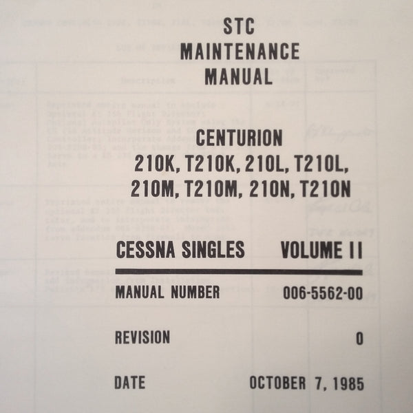KFC 200 autopilot in Centurion 210 Service Manual. – G's Plane Stuff