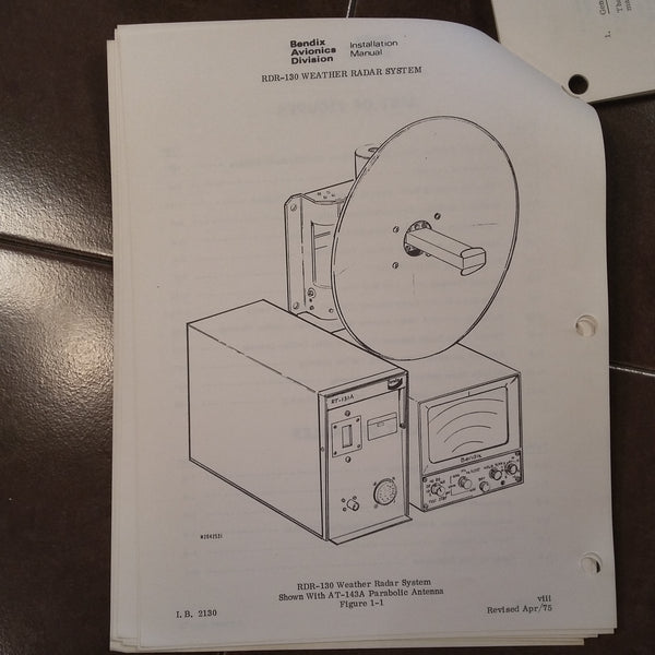 Bendix RDR-130 Weather Radar install manual. – G's Plane Stuff