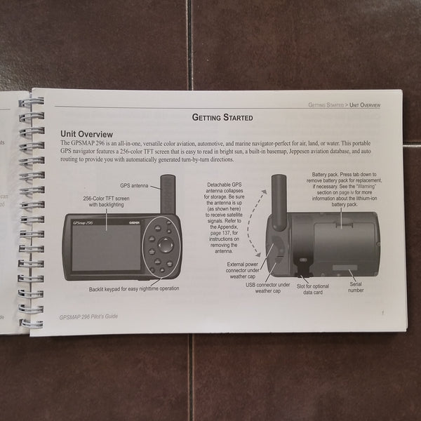 Garmin GPSMAP 296 Pilot's Guide. – G's Plane Stuff