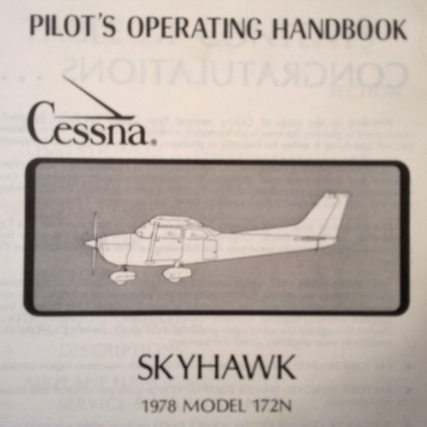 1978 Cessna 172 Pilots Operating Manual. POH. – G's Plane Stuff
