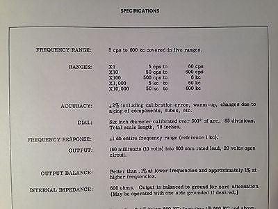 Hewlett Packard HP 200CD/CDR Wide Range Oscillator Operation & Service ...
