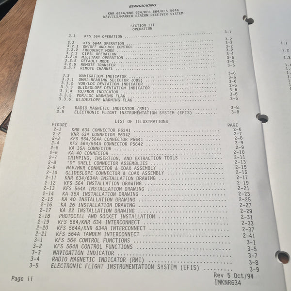 King KNR-634, KNR-634A, KFS 564, KFS-564A Install Manual. – G's Plane Stuff