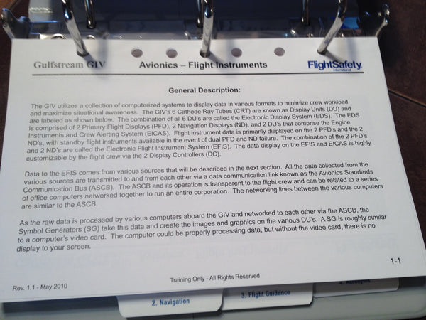 FlightSafety SPZ-8000 & SPZ-8400 in Gulfstream G-IV Avionics Training ...