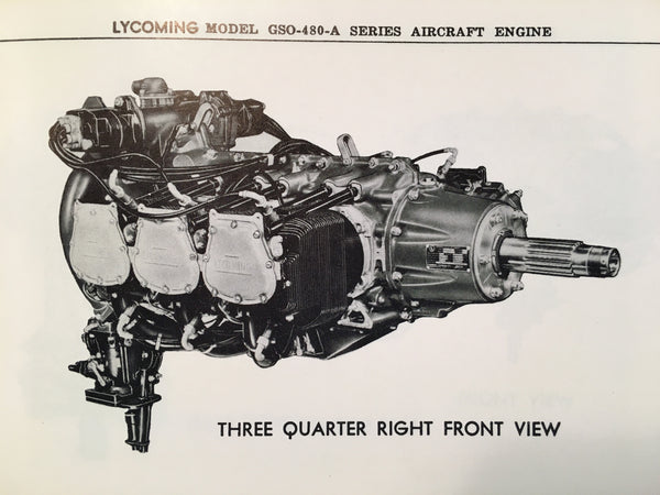 Lycoming GSO-480-A Series Engines Operator's Manual. – G's Plane Stuff