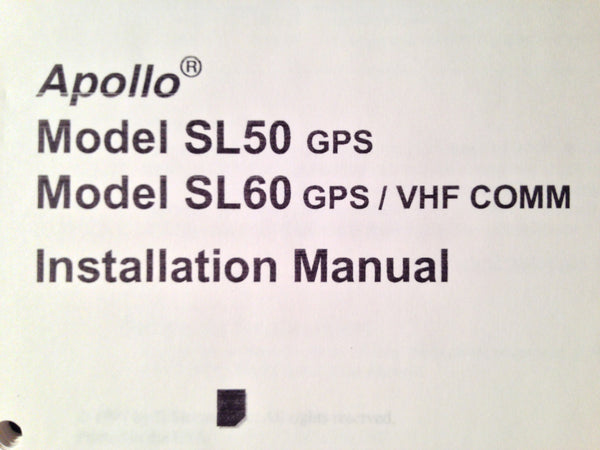 Apollo SL50 and SL60 GPS/Com Install Manual. – G's Plane Stuff