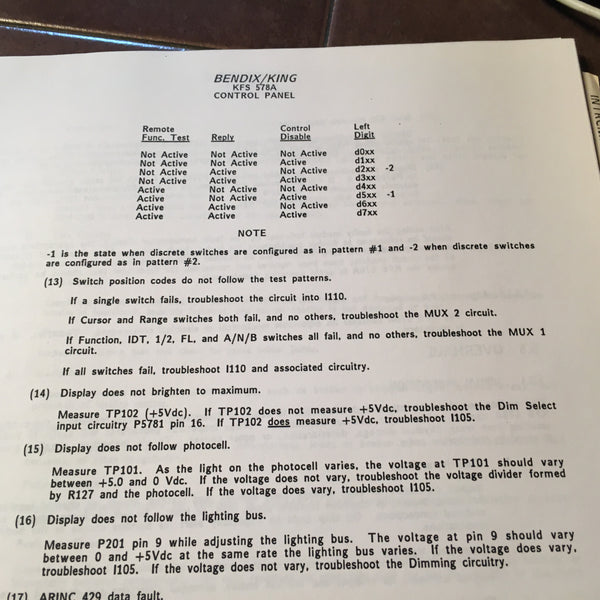 King KFS 578A Mode S Controller Service manual. – G's Plane Stuff