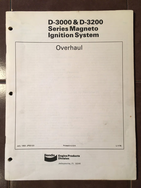 Bendix D-3000 & D-3200 Magnetos Overhaul Instructions. – G's Plane Stuff