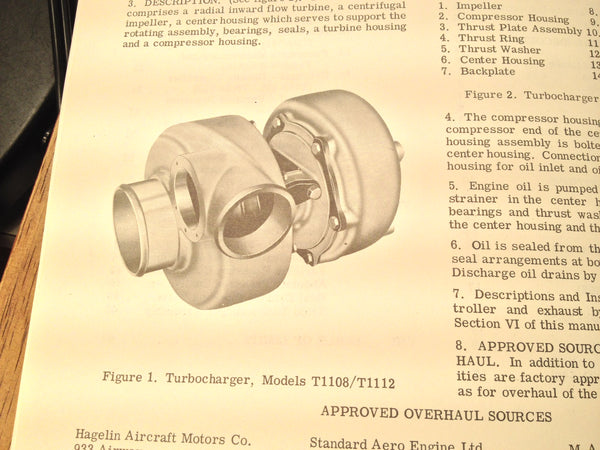 Lycoming Garrett Turbocharger Ops, Service, Parts & Overhaul Manual fo ...