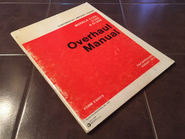 Continental C125, C145 & O-300 Overhaul Manual. – G's Plane Stuff