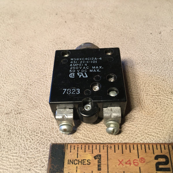 Wood 4 Amp Circuit Breaker 431-204-101 – G's Plane Stuff