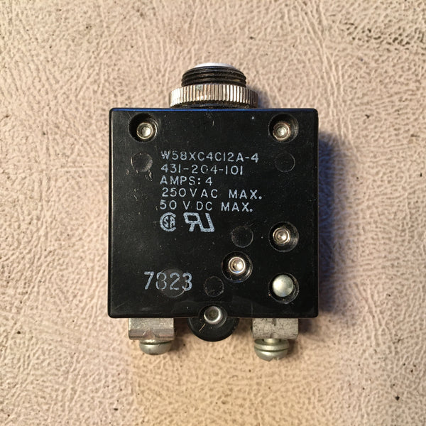 Wood 4 Amp Circuit Breaker 431-204-101 – G's Plane Stuff