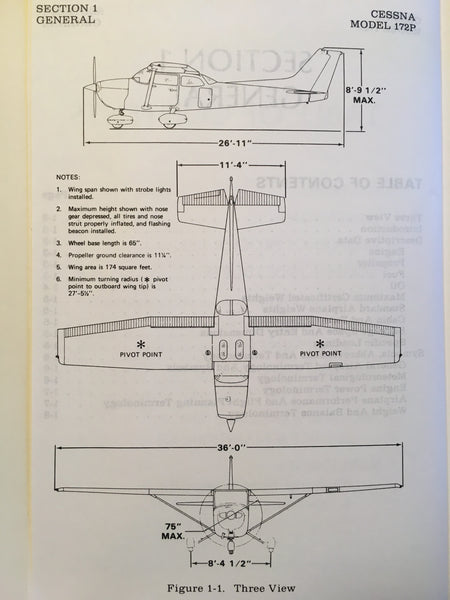 1985 Cessna 172P Skyhawk Pilot's Information Manual. – G's Plane Stuff