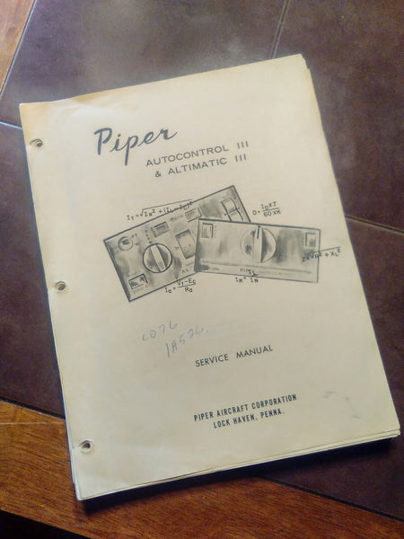 Edo-Aire Piper AutoControl III & Altimatic III Service Repair Manual ...