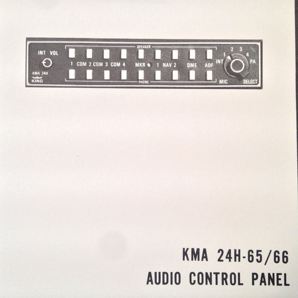King KMA 24H-65/66 Audio Install Manual. – G's Plane Stuff