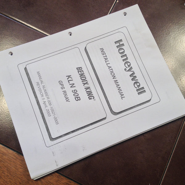 Honeywell Bendix King KLN 90B GPS Rnav Install Manual. – G's Plane Stuff