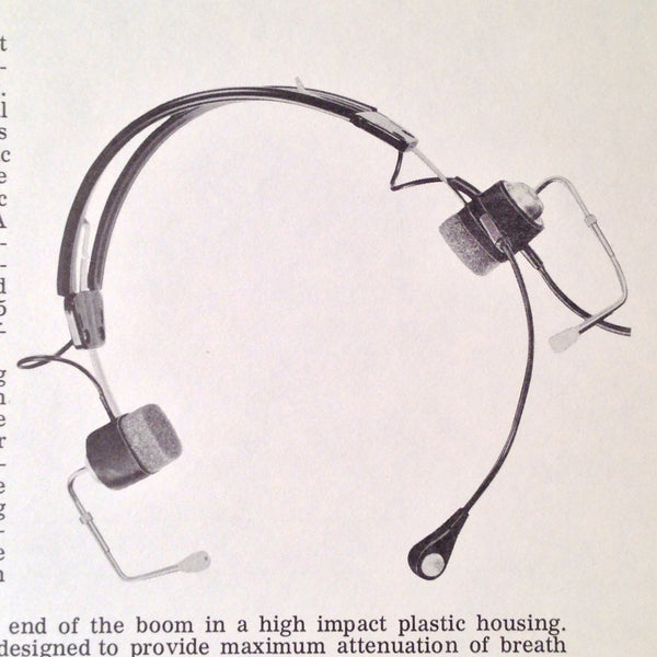 Telex 5X5 Pro 1 Headset Tech Data Sheet. – G's Plane Stuff
