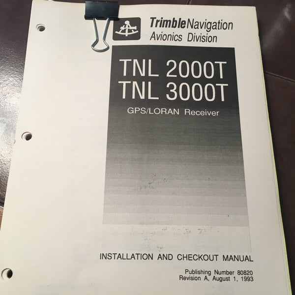 Trimble TNL 2000T & TNL-3000T install & checkout manual – G's Plane Stuff