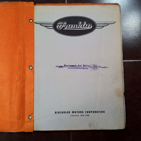 Original Franklin 4AC-176 Service, Overhaul & Parts Manual. – G's Plane ...