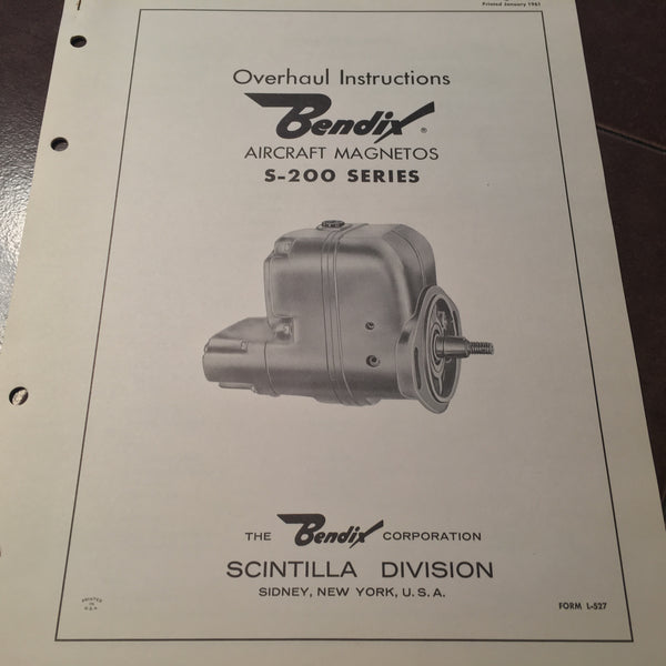 Bendix S-200 Magnetos Overhaul Manual. – G's Plane Stuff